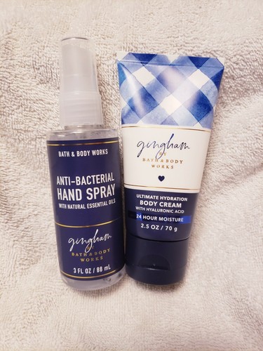 Bbw Gingham Hand Spray And body cream SET bath and body works | eBay