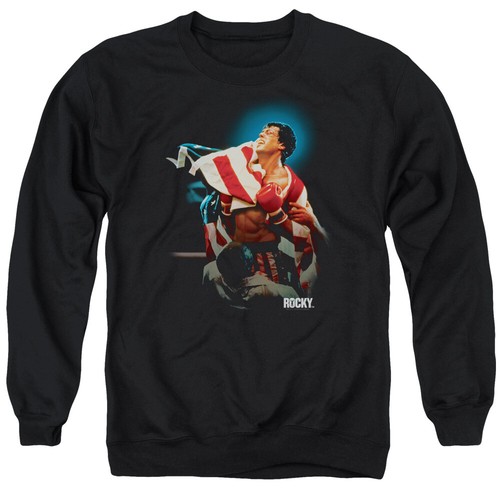 Rocky Sweatshirt Movie Poster Art Black Pullover | eBay