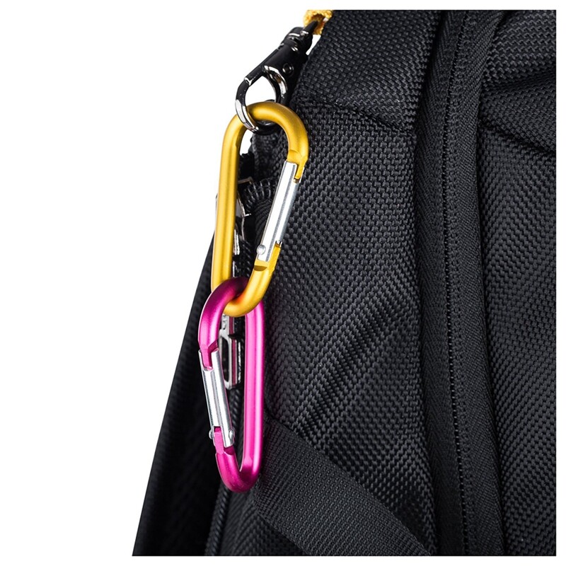 20pcs D- Locking Carabiner Keychain Spring Clip Lock Carabiner Hook ...