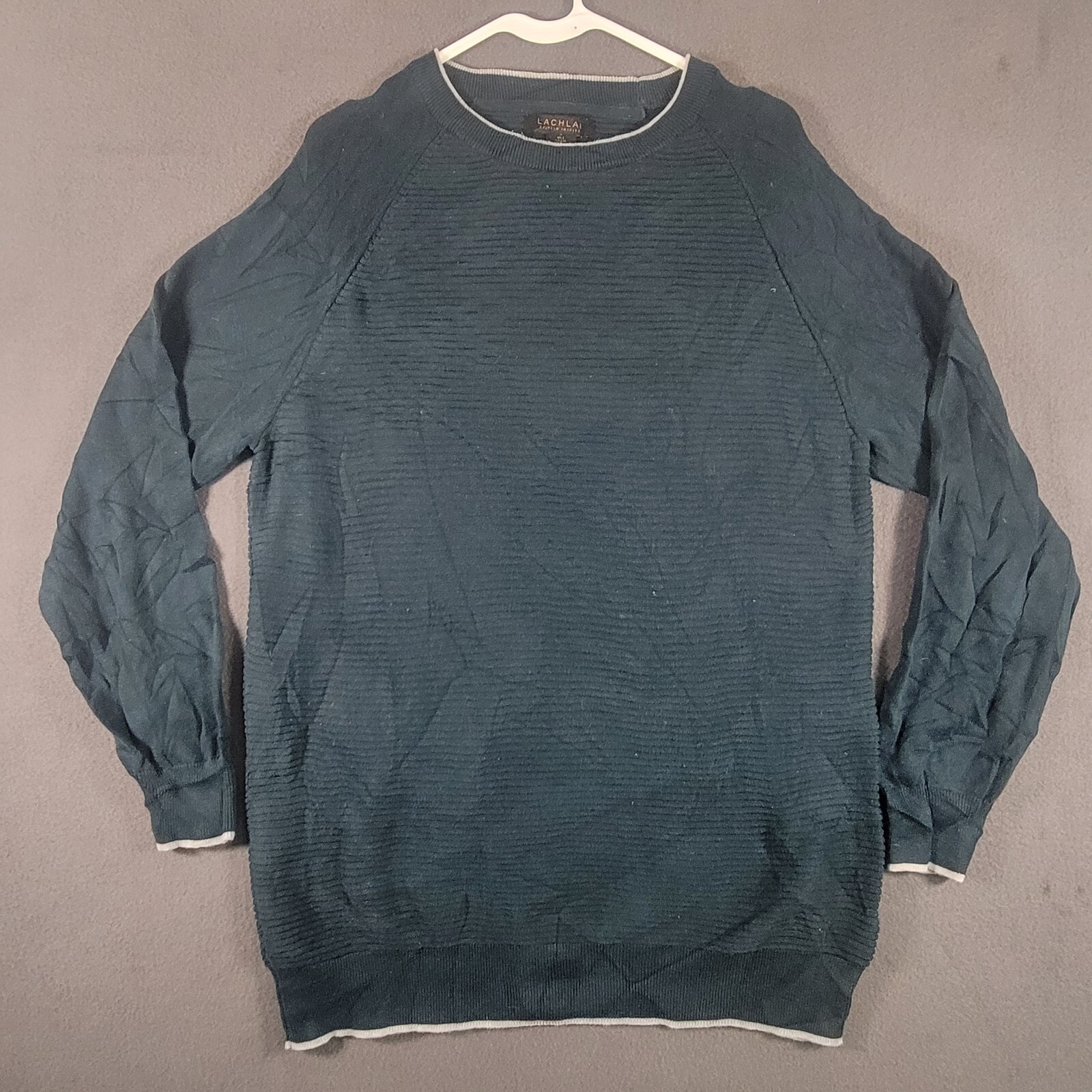 Lachlan Sweater Mens Large Green Comfortable Style - Gem