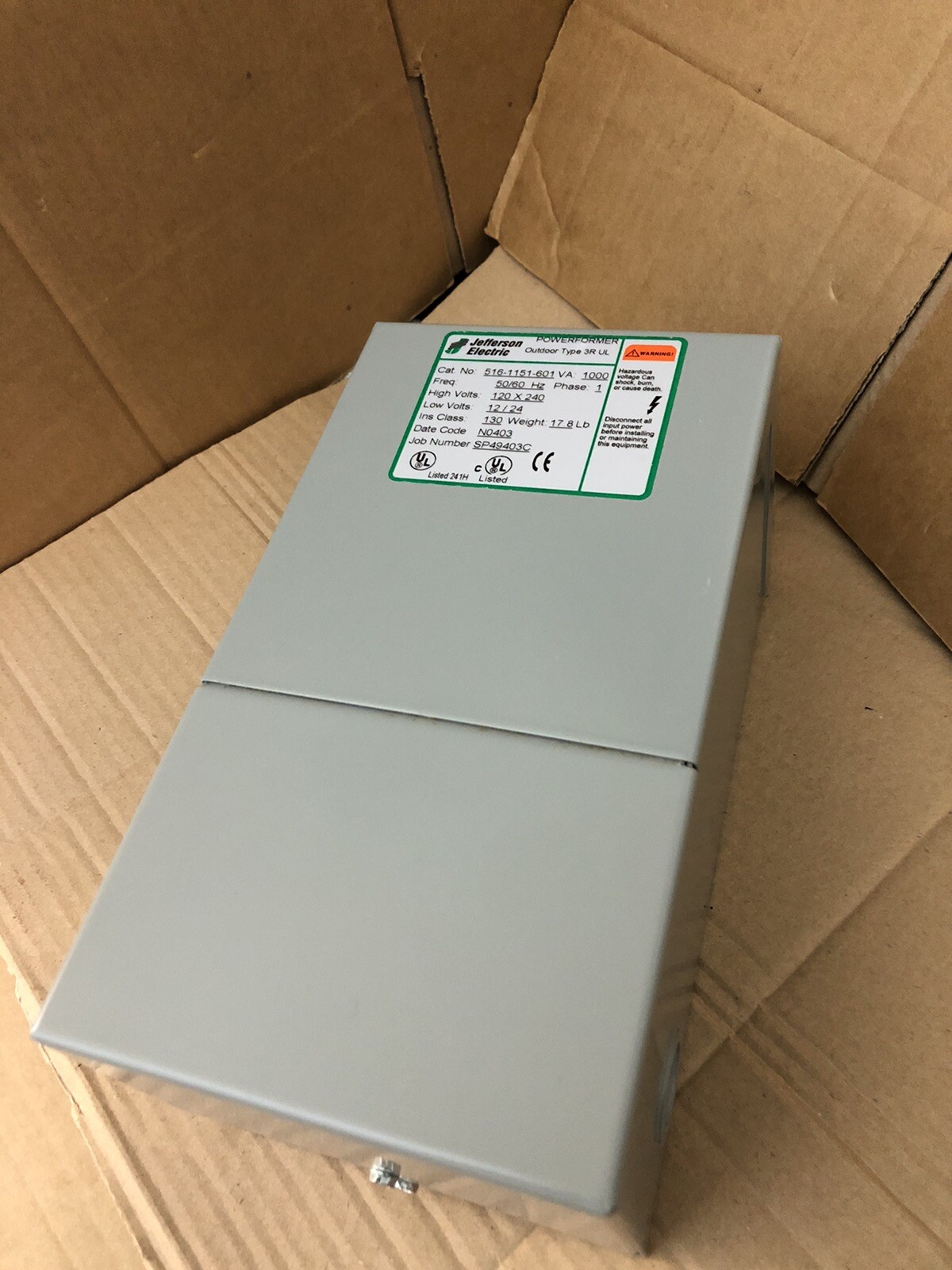 Jefferson Electric Powerformer 516-1151-601 Outdoor Type 3R UL ...