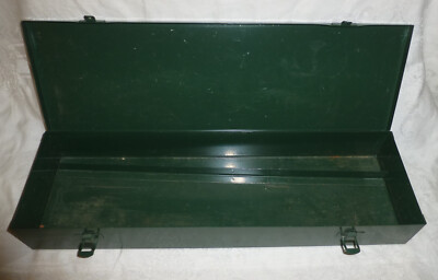 Vintage American Kal Inc. Military Green Metal Tool Box W/Handle 20" X ...