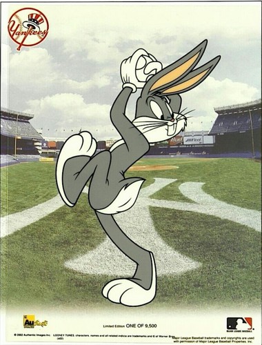 Framed Looney Tunes "Bugs Bunny Pitching for the Yankees" Lmtd Ed ...