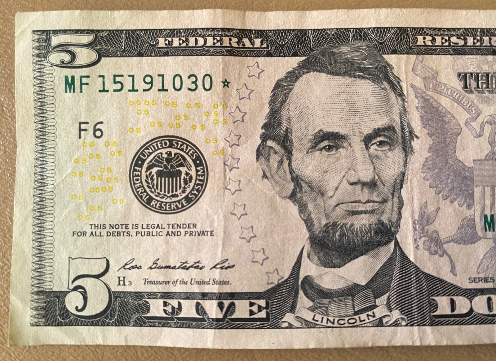 $5 Dollar Star Note, Rare, Circulated Condition | eBay