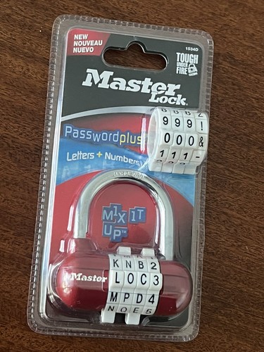 Master Lock Password Plus Letters And Numbers 1534D- RED | eBay