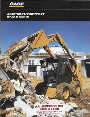 Original Case 40XT 60XT 70XT 75XT Skid Steer Loaders Sales Brochure ...