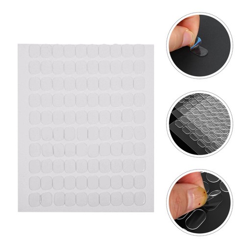 800 Pcs Museum Double-sided Adhesive Tape Point Dots Clear Black Thumb ...