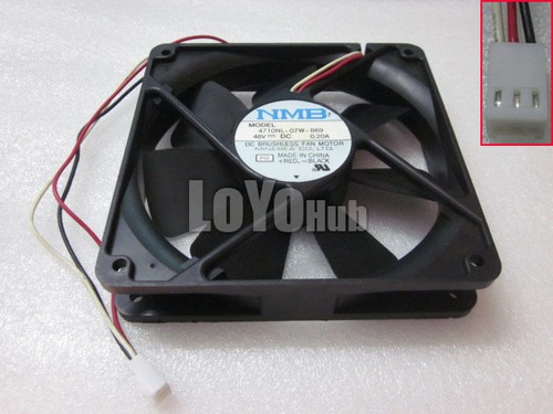 NMB 4710NL-07W-B69 12025 48V 0.2A 120mm chassis power supply cooling ...