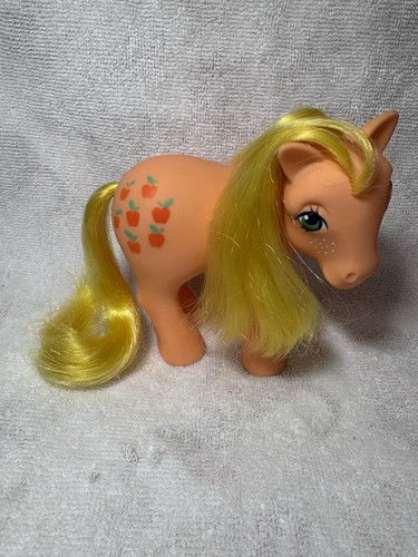 Vtg 1983 My Little Pony G1 Applejack Orange & Yellow W/ Concave Feet ...