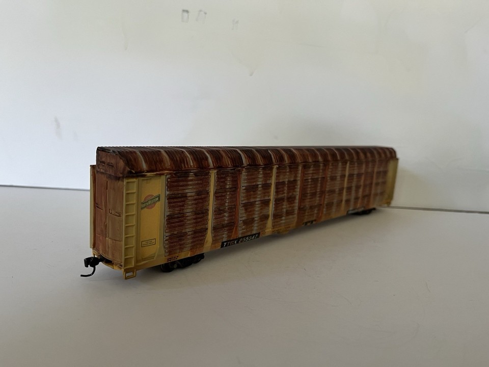 HO Scale Walthers 89' Enclosed Auto Carrier Autorack CNW TTGX 255547 ...