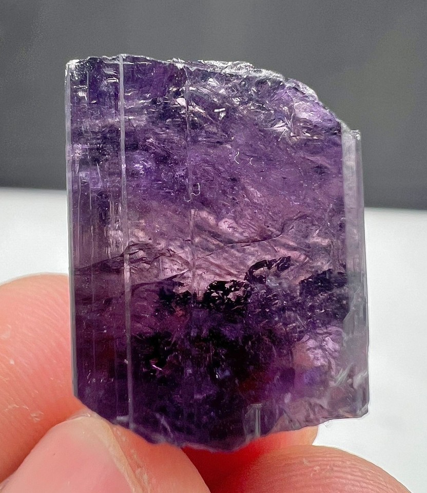 7.5 Gram Beautiful Fluorescent Purple Scapolite Transparent Crystal ...