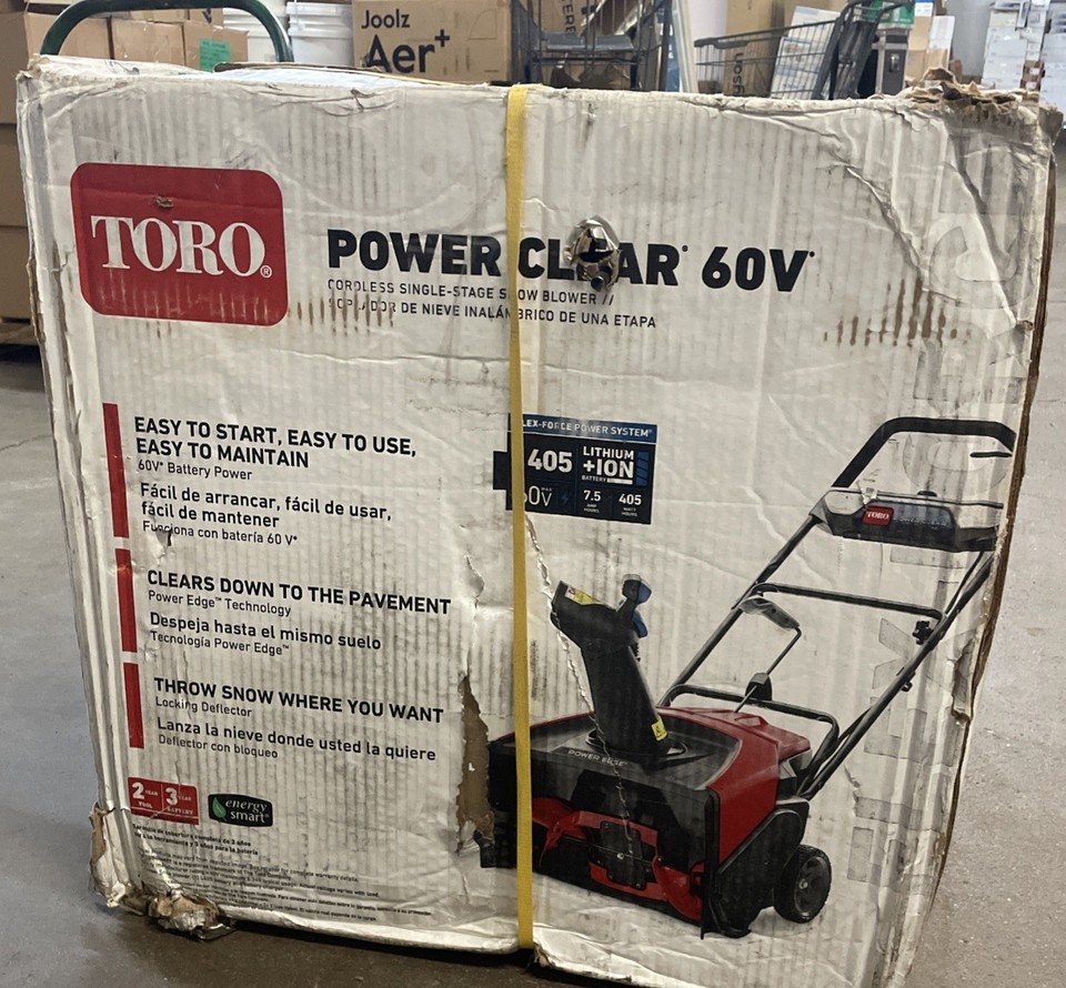 Toro 39901 60V Cordless Electric Snow Blower Batteries+ Charger ...