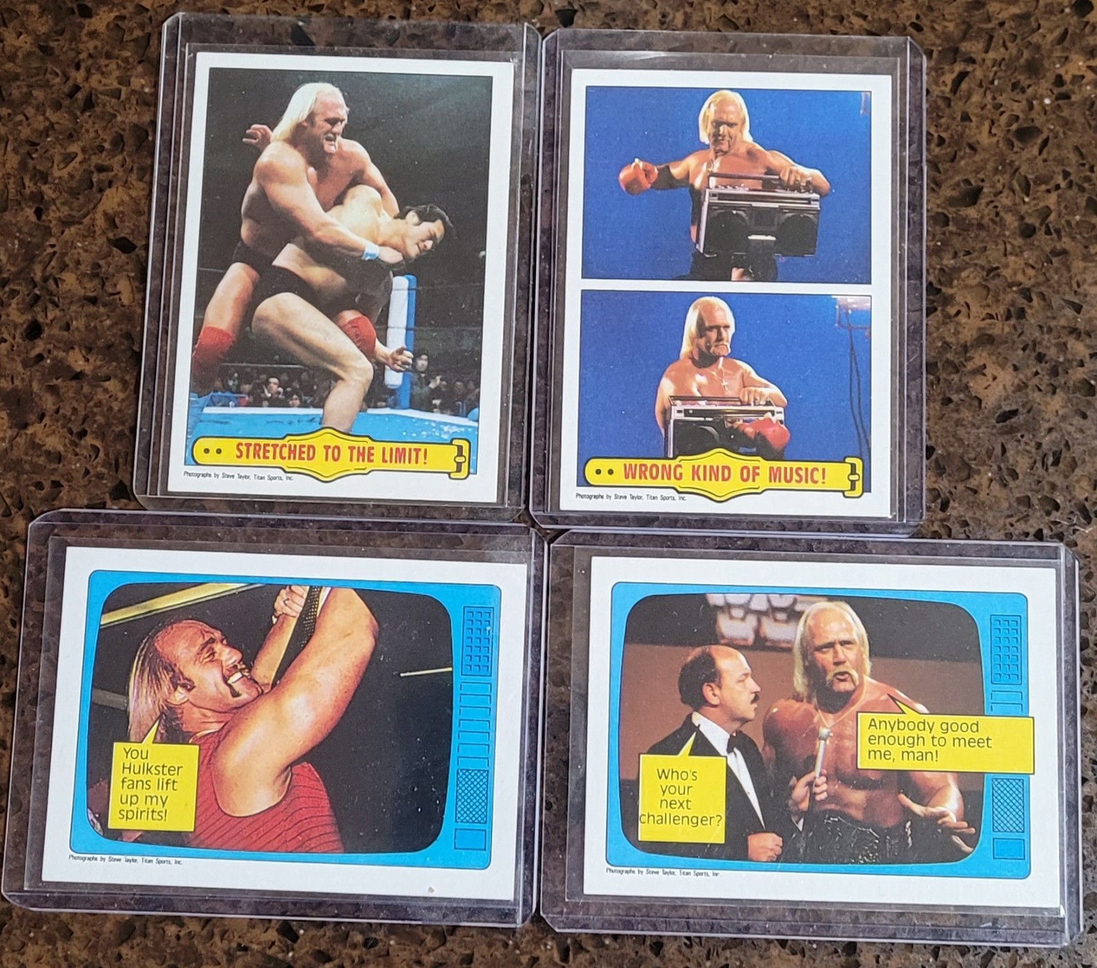 Hulk Hogan WWF 1985 Topps Ringside Action & Superstars Speak Lot Of 4 ...