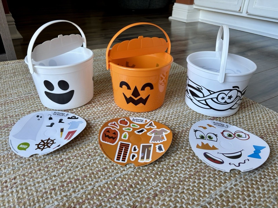 McDonald's Halloween Boo Bucket Orange McPunk’n White McBoo 2022 Mummy ...