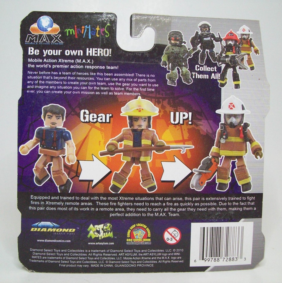 Minimates Elite Heroes MAX Fire Fighters WHITE HELMETS | eBay