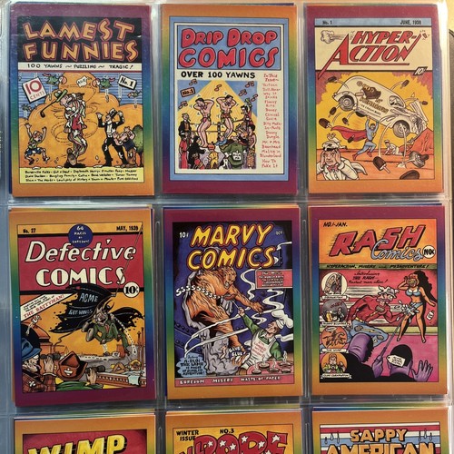1993 Defective Comics Card Set 1-50 +4 Promo Card Set, NM-MT, In Pages ...
