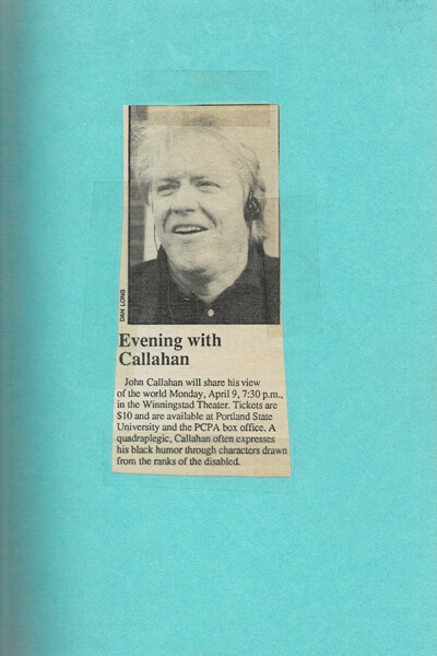 Don't Worry - Cartoonist John Callahan Autobiography ~ Hardcover DJ 1st ...