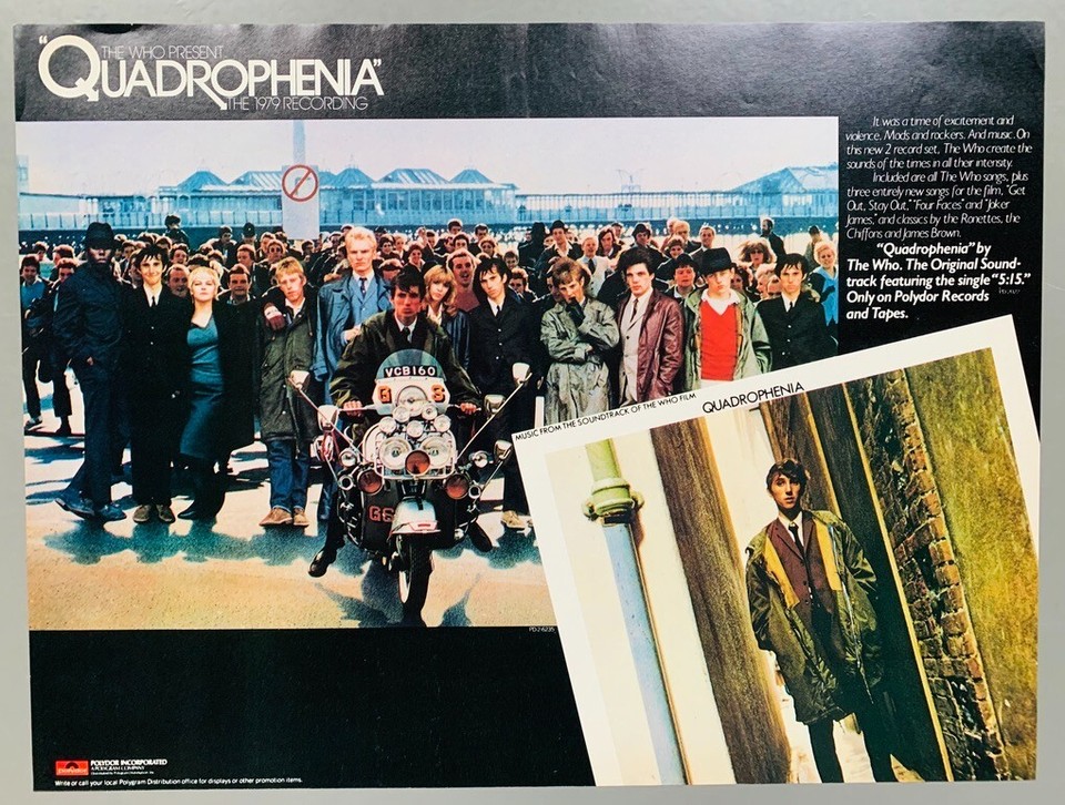 THE WHO 1979 vintage POSTER ADVERT QUADROPHENIA SOUNDTRACK Pete ...