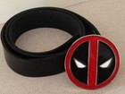 DEADPOOL logo Buckle + FREE BELT Red & Black wade wilson Cosplay marvel ...