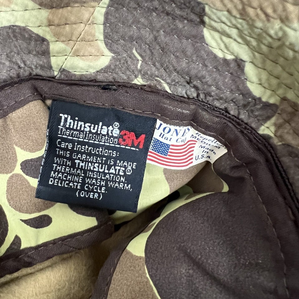 Vintage Original Jones Water Repellent Hat Cap Bucket Camo Made in USA ...