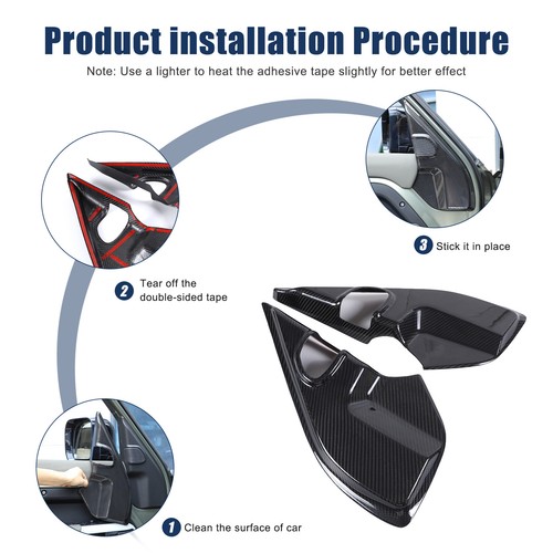 Real Carbon Fiber A pillar Door Speaker Trim Cover For Land Rover ...