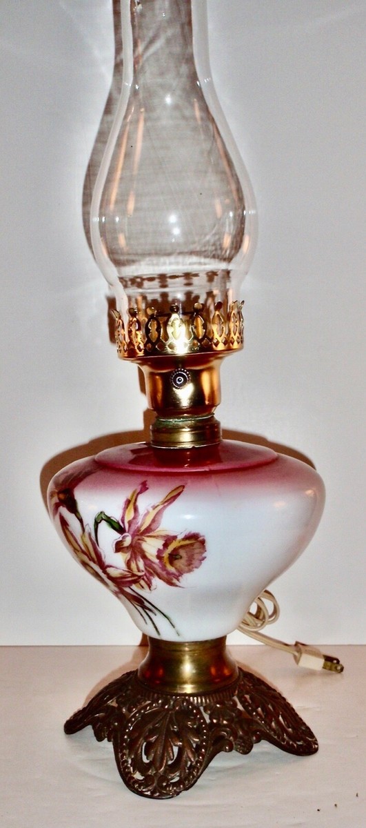 Hand Painted Antique Oil Lamps