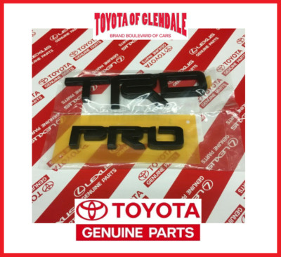 TOYOTA 4RUNNER TACOMA TUNDRA TRD PRO EMBLEM BLACK METAL GENUINE OEM ...
