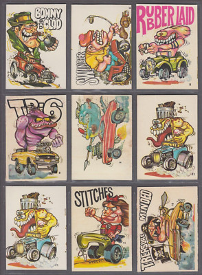 Donruss - ODDER ODD RODS, 1973, 37 Cards, Ed Roth, GASSER, SQUIRE FIRE ...