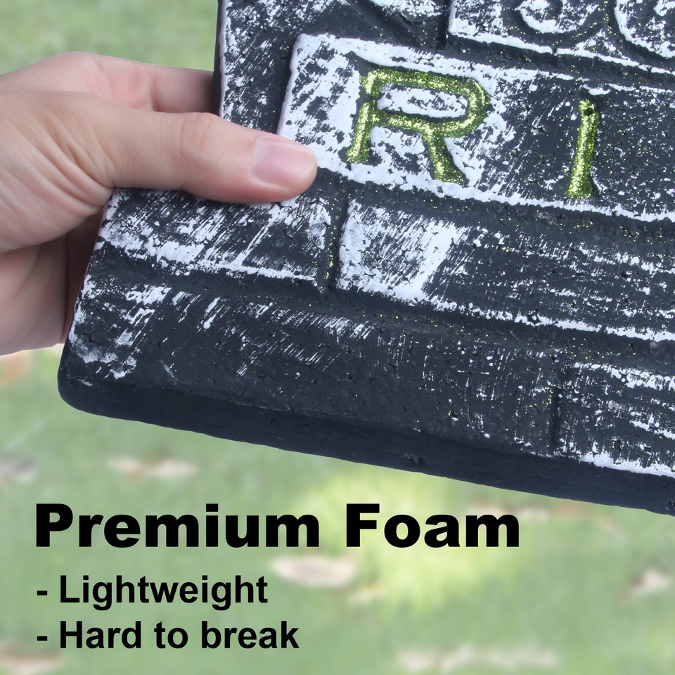 Large Halloween Foam RIP Tombstones with Stakes Yard Garden Decor ...