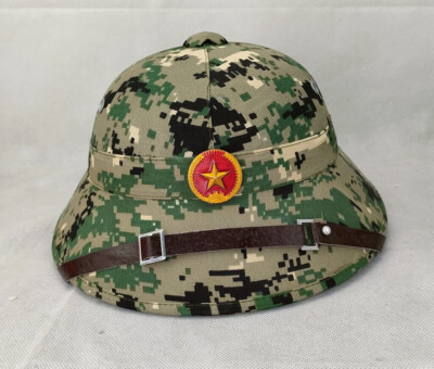 VIETNAM PITH HELMET CAMO CAP RAIN PLASTIC JUNGLE HUNTER green Digital ...