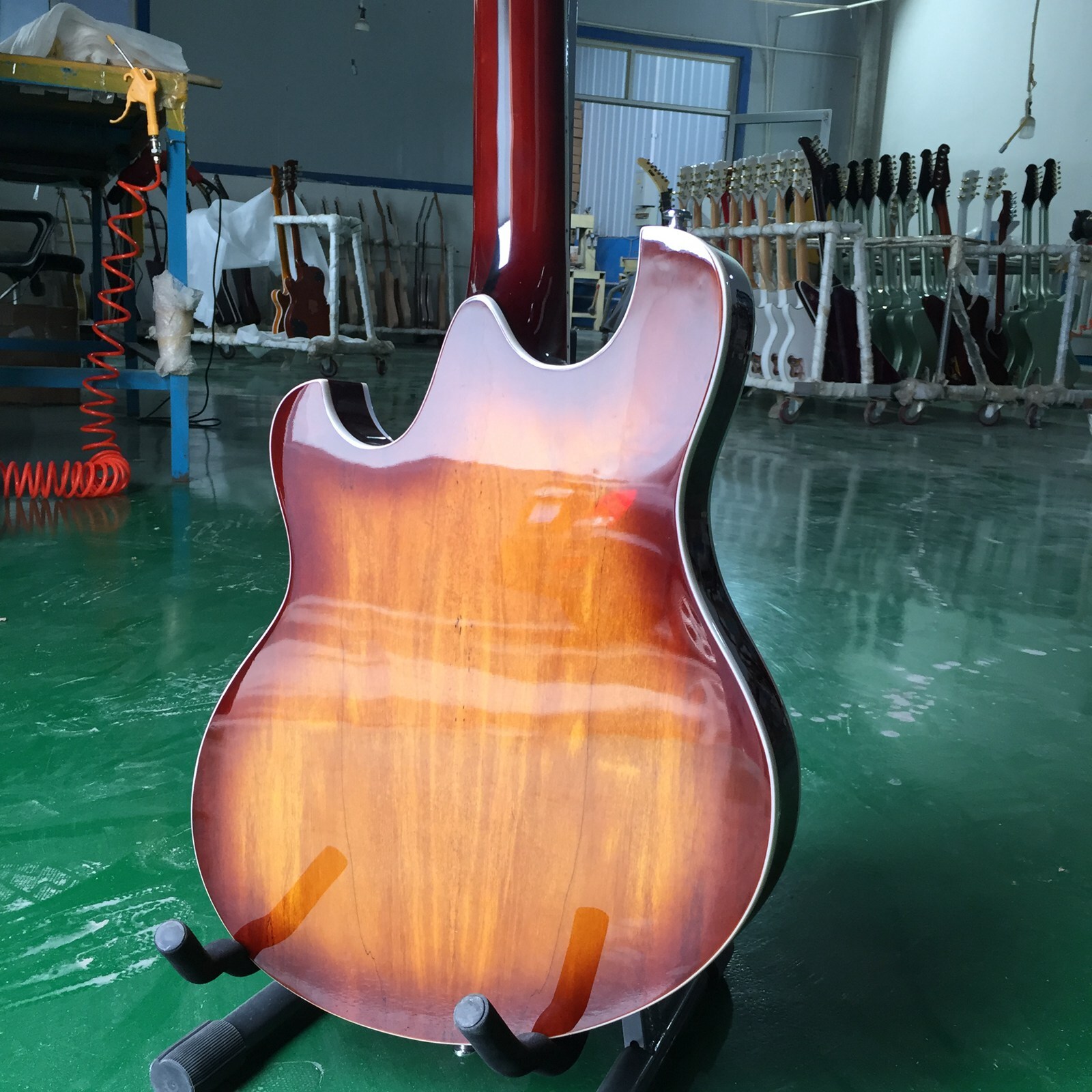 Custom Languedoc Spalted Maple Top Electric Guitar Block Inlay Trapeze ...