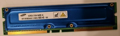 1 x SAMSUNG 64MB PC800-45 RDRAM MR16R0824AN1-CK8IN Module | eBay Australia