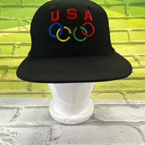 USA 1996 Summer Olympics Snapback Hat Baseball Cap Black Havoline ...