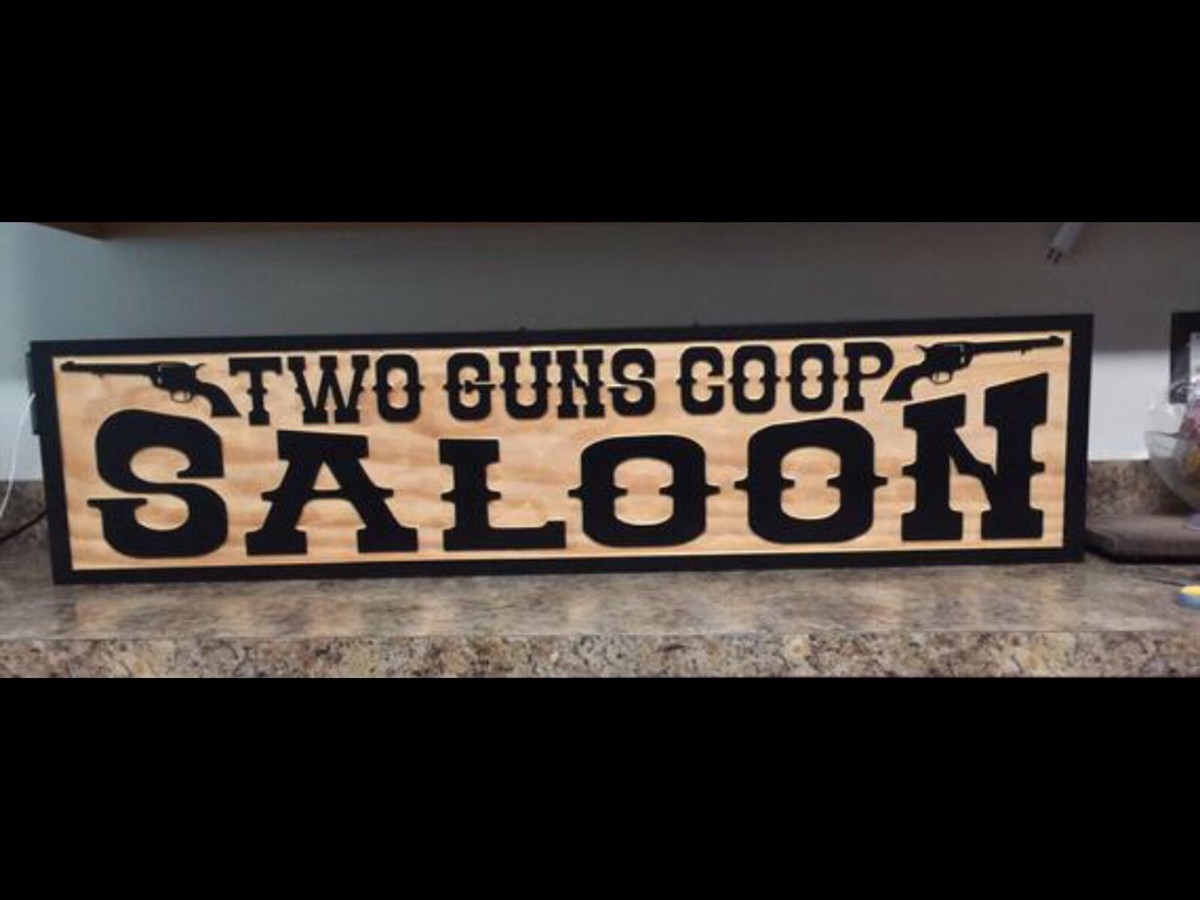Old West Saloon Sign