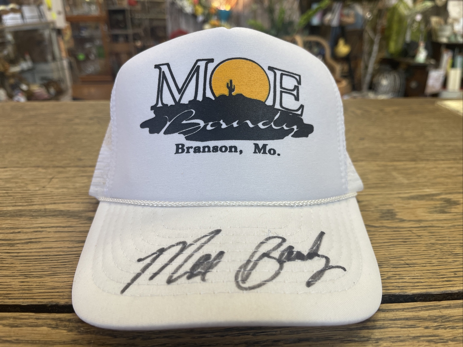 Vintage Trucker Snapback Hat Moe Bandy autographed | eBay