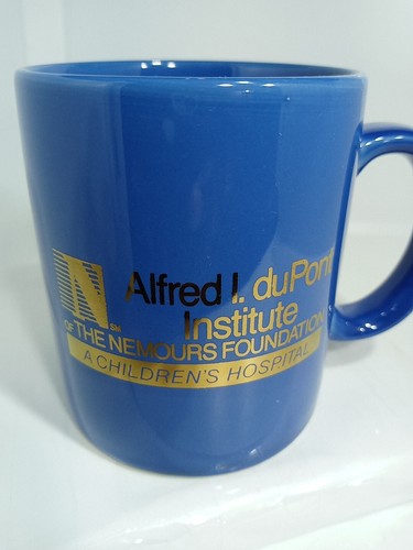 ALFRED I. DUPONT INSTITUTE COFFEE MUG. DUPONT MEMOURS FOUNDATION MUG ...