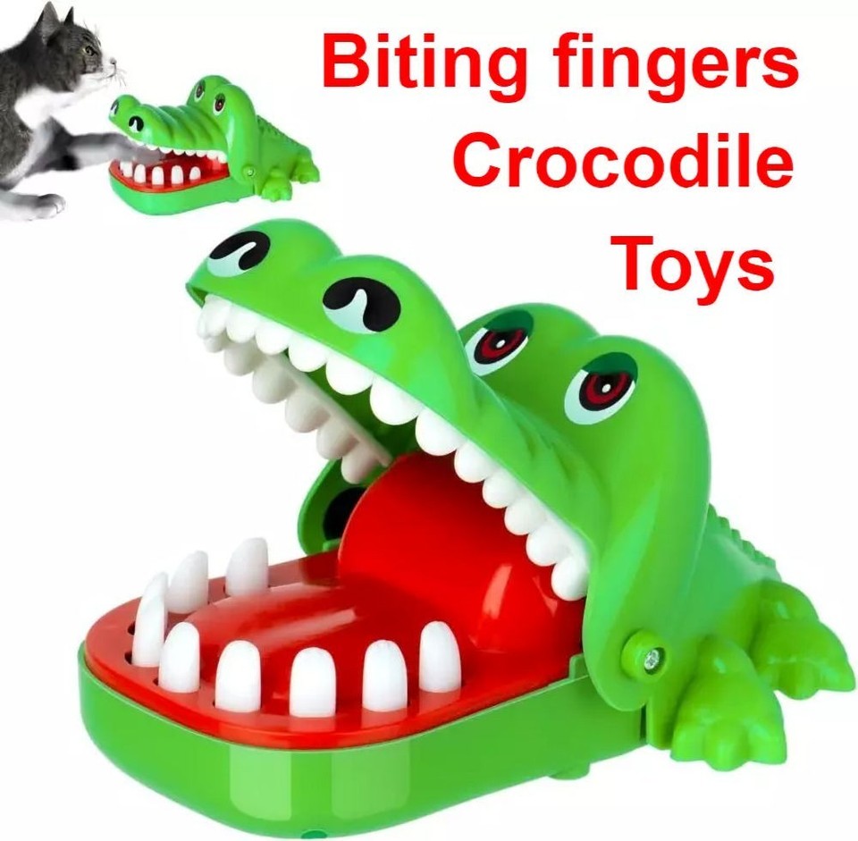 2 x Crocodile Finger Snapping Game Children's Toy Prank Party Game ...