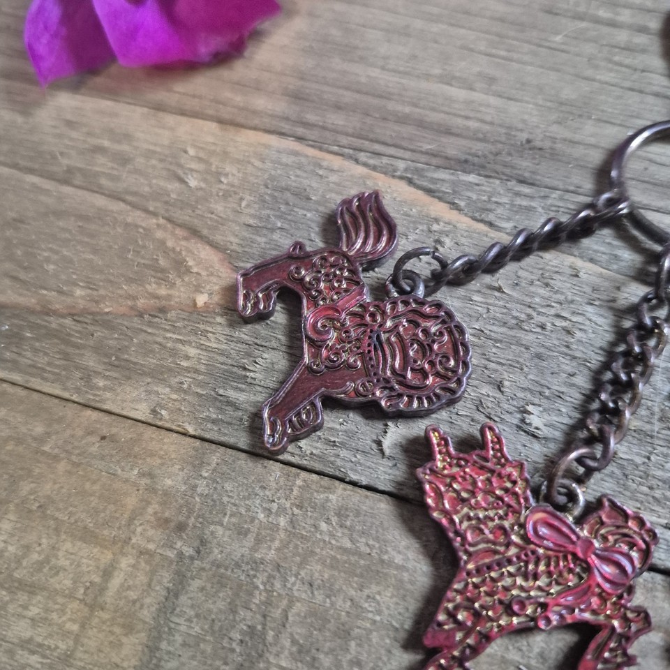 Vintage Good Luck Dog/Foo Dog Charm Keychain | eBay