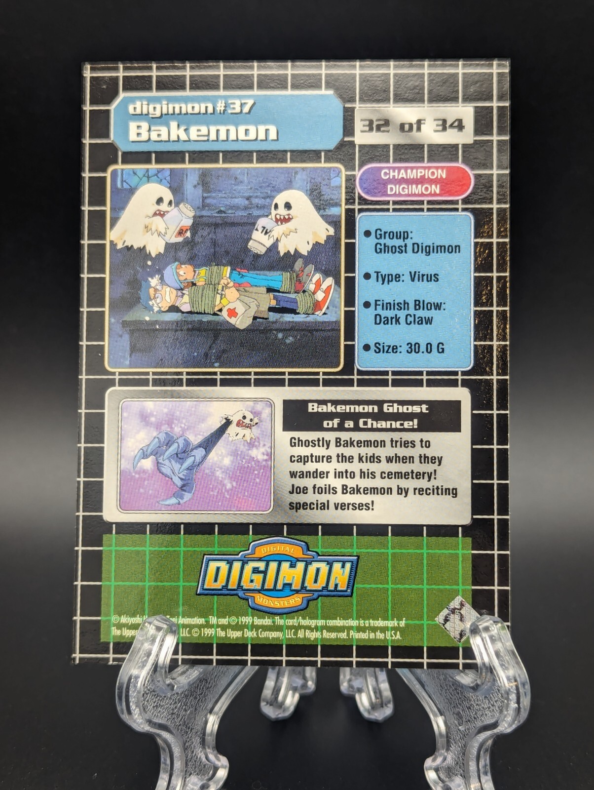 1999 Bandai Digimon Bakemon, 32/34, NH, NM | eBay