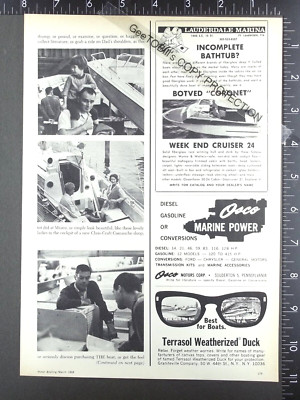 1968 ADVERTISEMENT for Botved Coronet Week End Cruiser 24 motor yacht ...