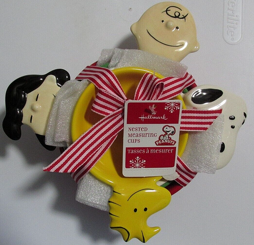Snoopy Peanuts Hallmark Measuring Cups Nested Rare Set 4 Ceramic | eBay