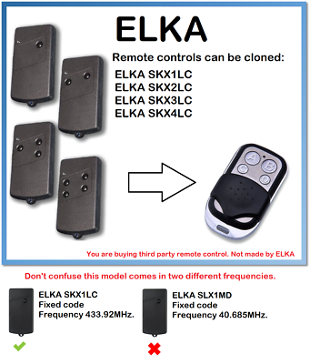 ELKA SKX1LC, SKX2LC, SKX3LC, SKX4LC Remote Control Duplicator 433.92MHz ...