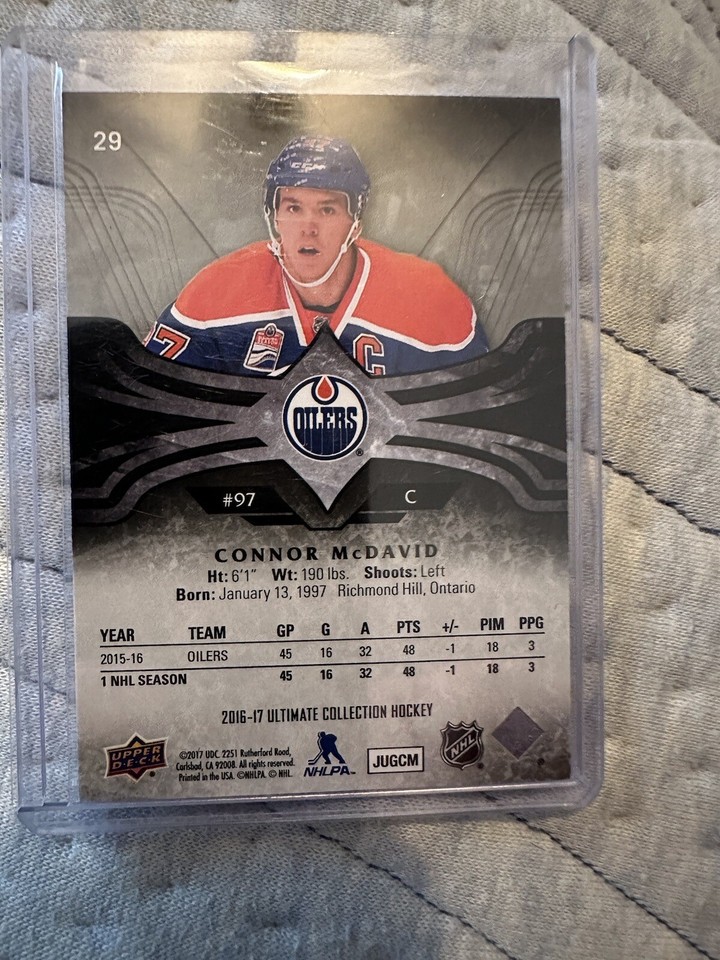 Connor McDavid 2016-17 Ultimate Collection #29 43/99 | eBay