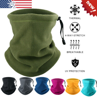 1PACK Fleece Neck Warmer - Windproof Winter Neck Gaiter Cold Weather ...
