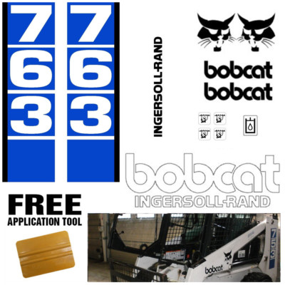 Bobcat 763 v1 Skid Steer Set Vinyl Decal Sticker bob cat MADE IN USA ...