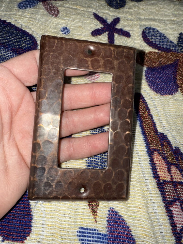 Wall Switch Cover Hammered Vintage Textured Outlet Toggle Bronze Plate ...