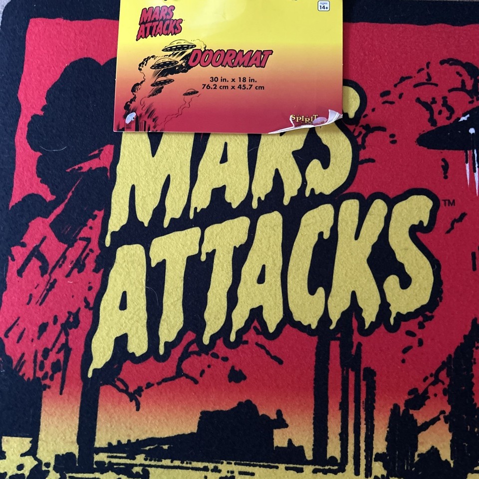 SPIRIT 30x18” MARS ATTACKS Martian Invaders Welcome Doormat Floor mat ...