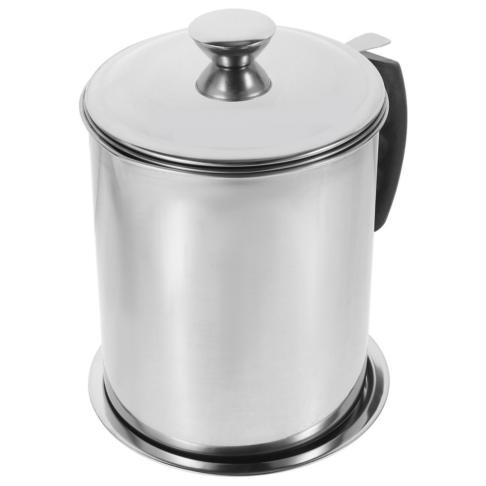 2 .2L Stainless Steel Lard Tank Container for Kitchen Cooking Oil Can ...
