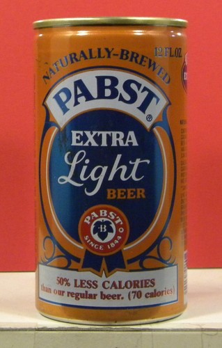 Pabst Extra Light Beer Orange Misprint Steel Air Filled Can 5 Locations ...