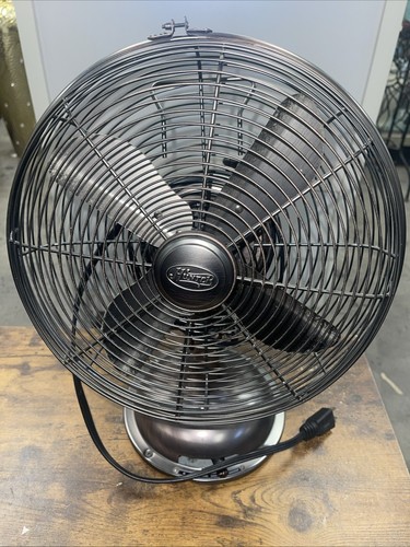 Antique 12" Hunter 4-Blade 2 speed Oscillating Desk Fan Works Great | eBay